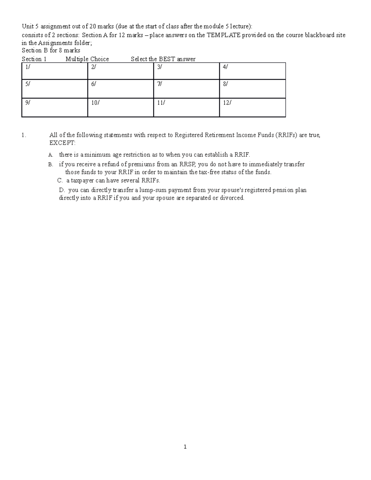 Module 5.assessment questions with TVM and module reference question ...
