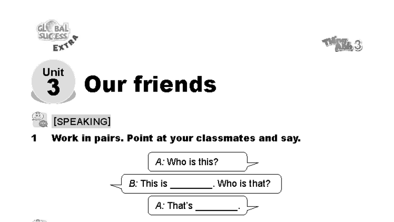 Unit 3: Our Friends - Pair Work & Group Activities - Studocu