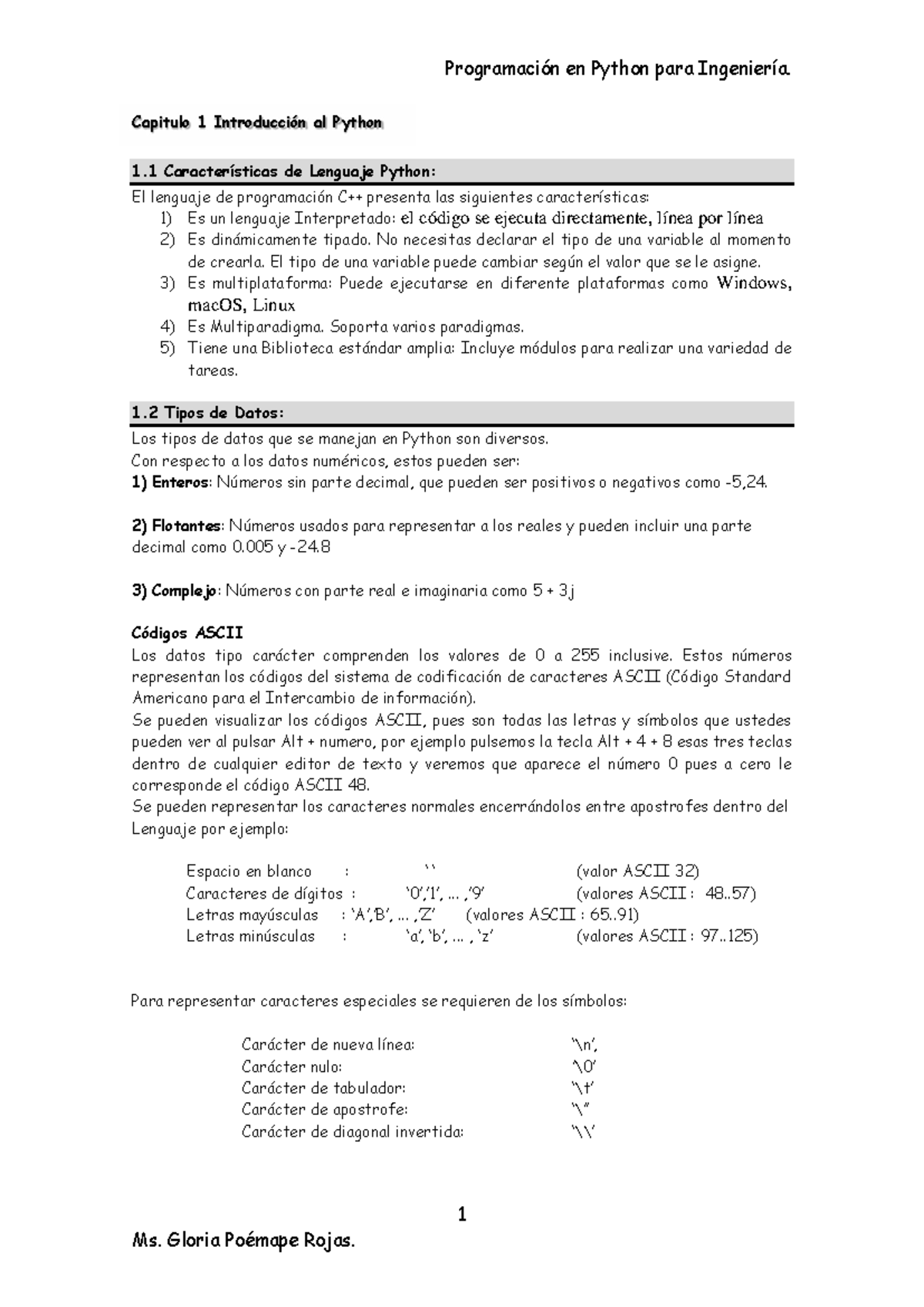 Programación en Python para Ingeniería - Capítulo 1: Introducción - Studocu