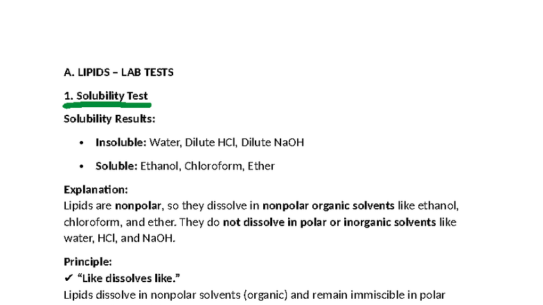 Biochem Lab Module 7-10: Lipids Tests and Enzyme Activity - Studocu