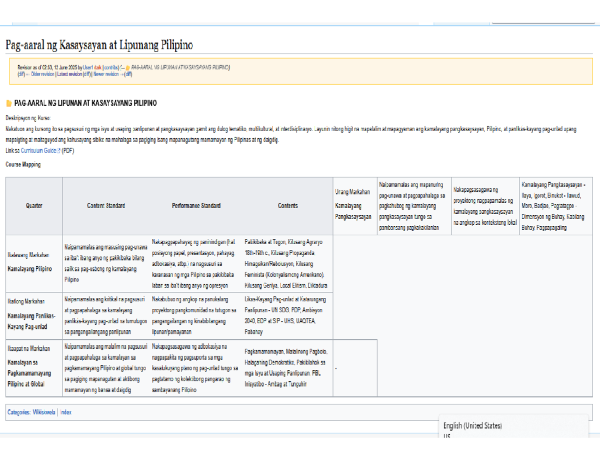 PAG-AARAL NG KASAYSAYAN AT LIPUNANG PILIPINO: REVISION NOTES - Studocu