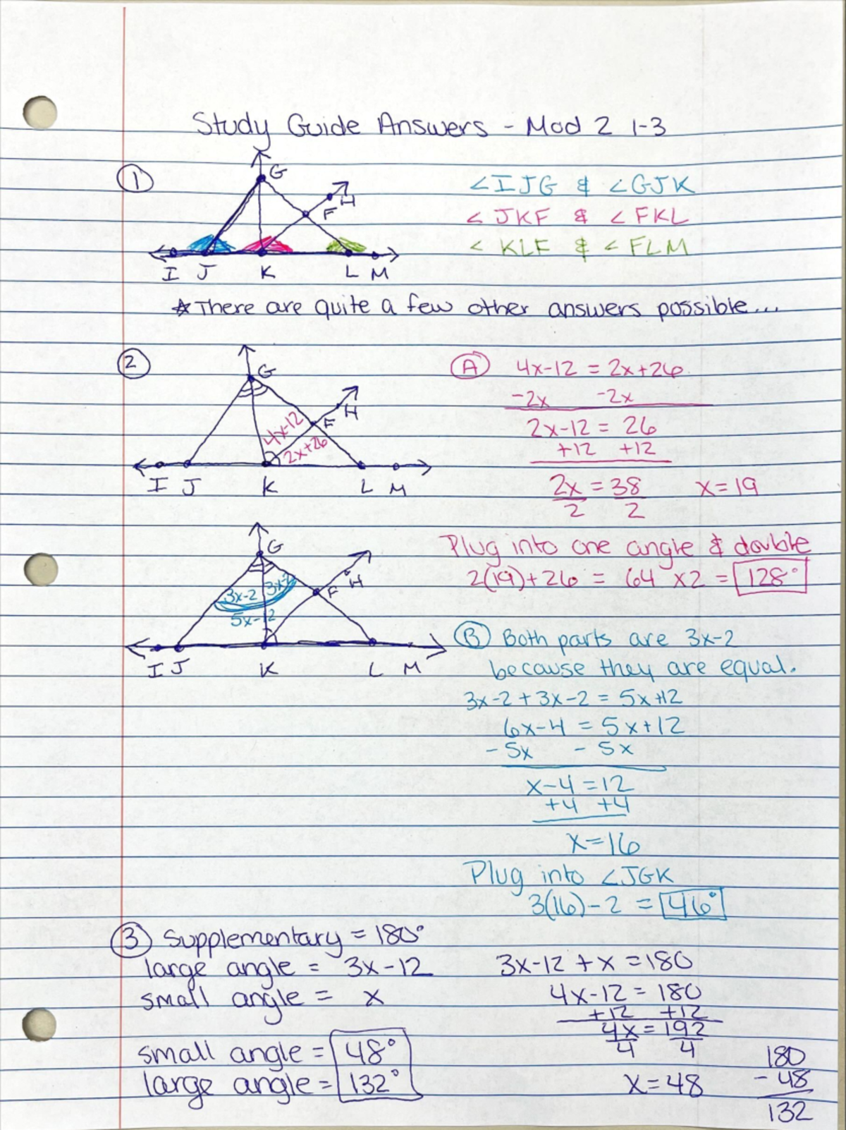 Geometry Honors M2 S1-3 Study Guide: Key Concepts & Problems - Studocu