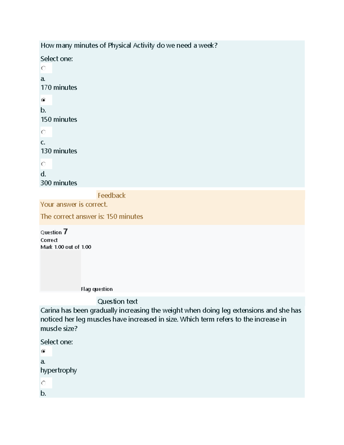 All HEED quizzzes Part5 - How many minutes of Physical Activity do we ...