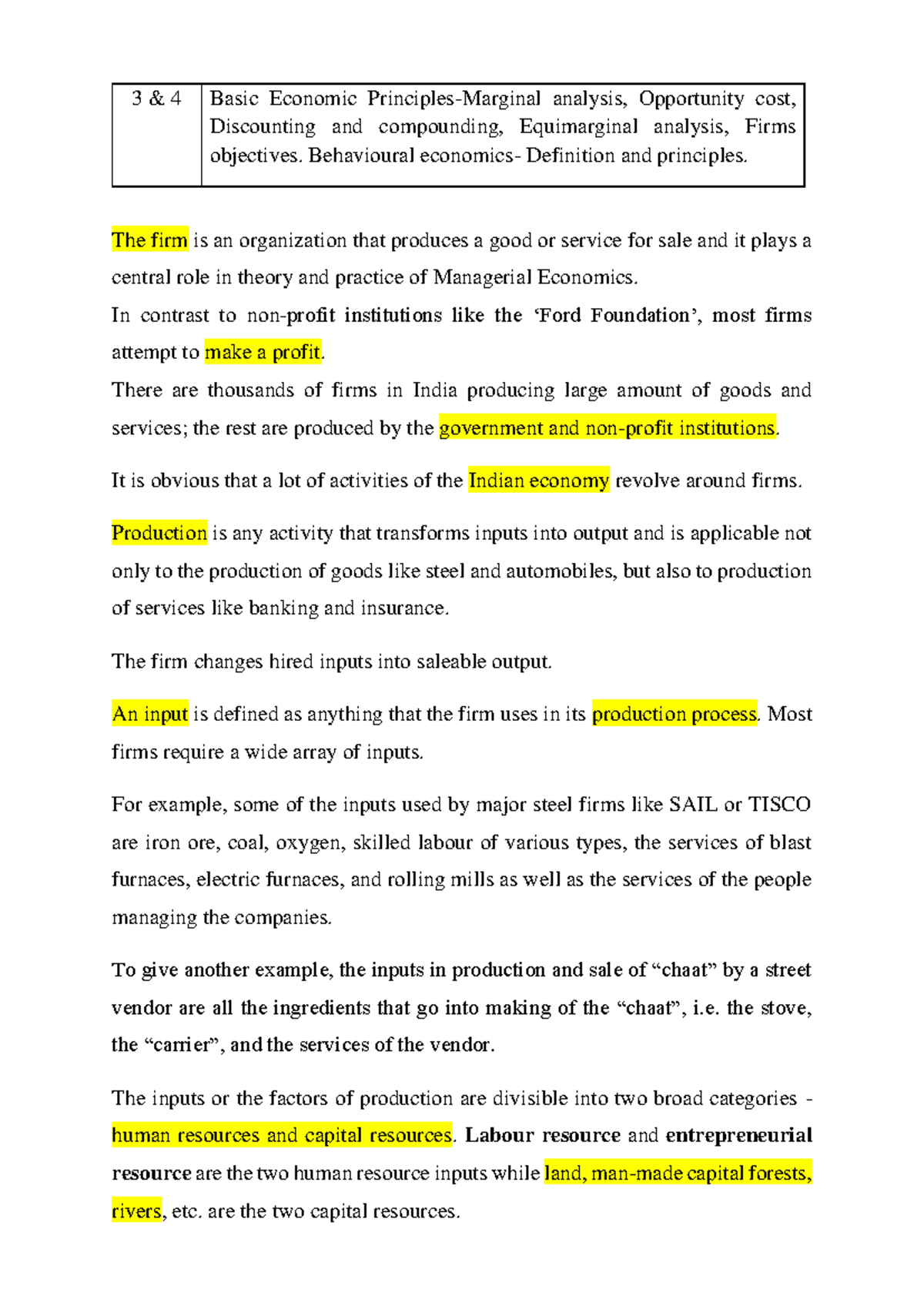 Managerial Economics: Key Concepts and Principles (ECO 101) - Studocu
