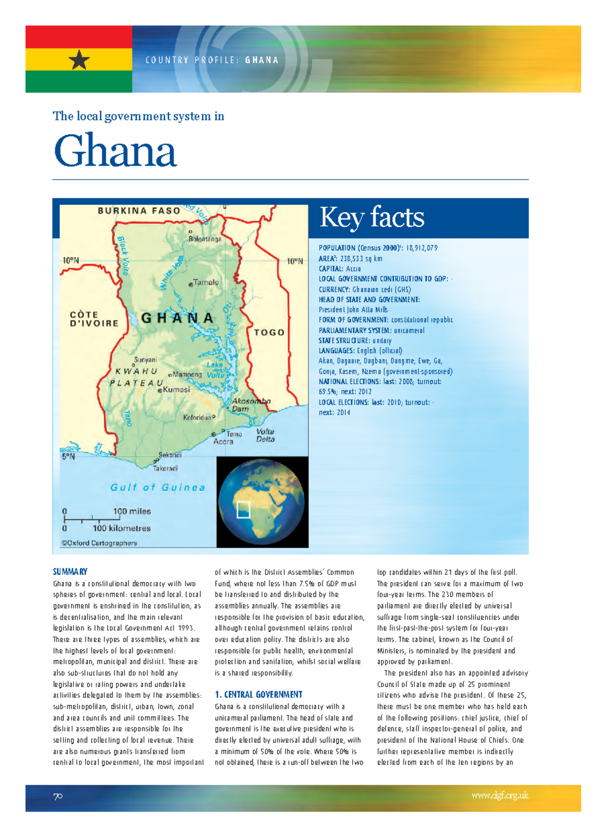 Ghana Local Government Profile: Overview and Key Insights (2011-12 ...