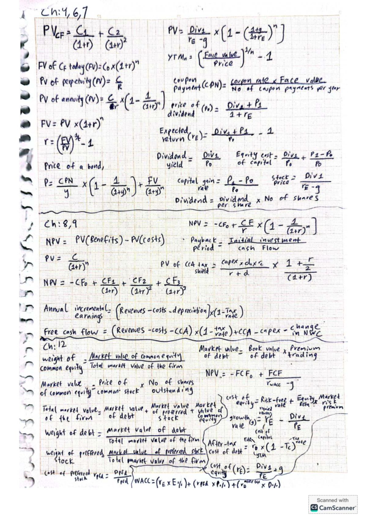 Accounting Notes and Formulas: Ch. 4, 6, 7, 8, 9, 12 Overview - Studocu