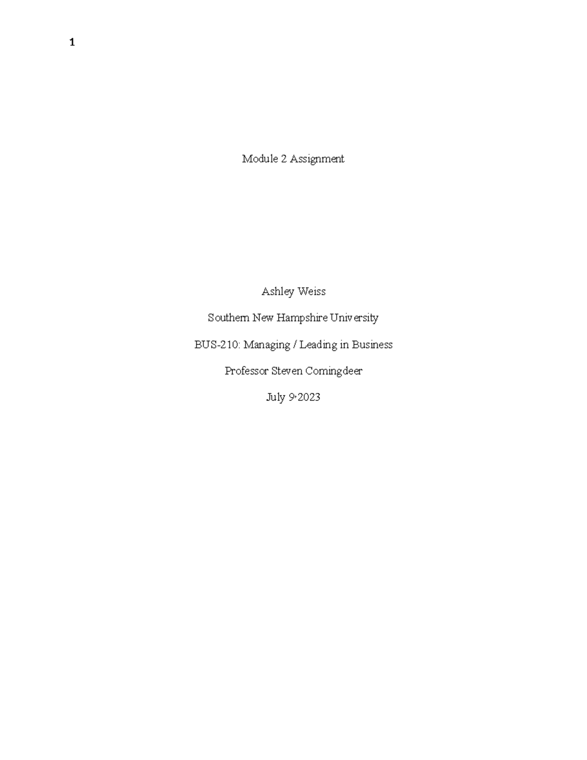 BUS210 - Module 2 Assignment - Staff Evaluation & Improvement ...