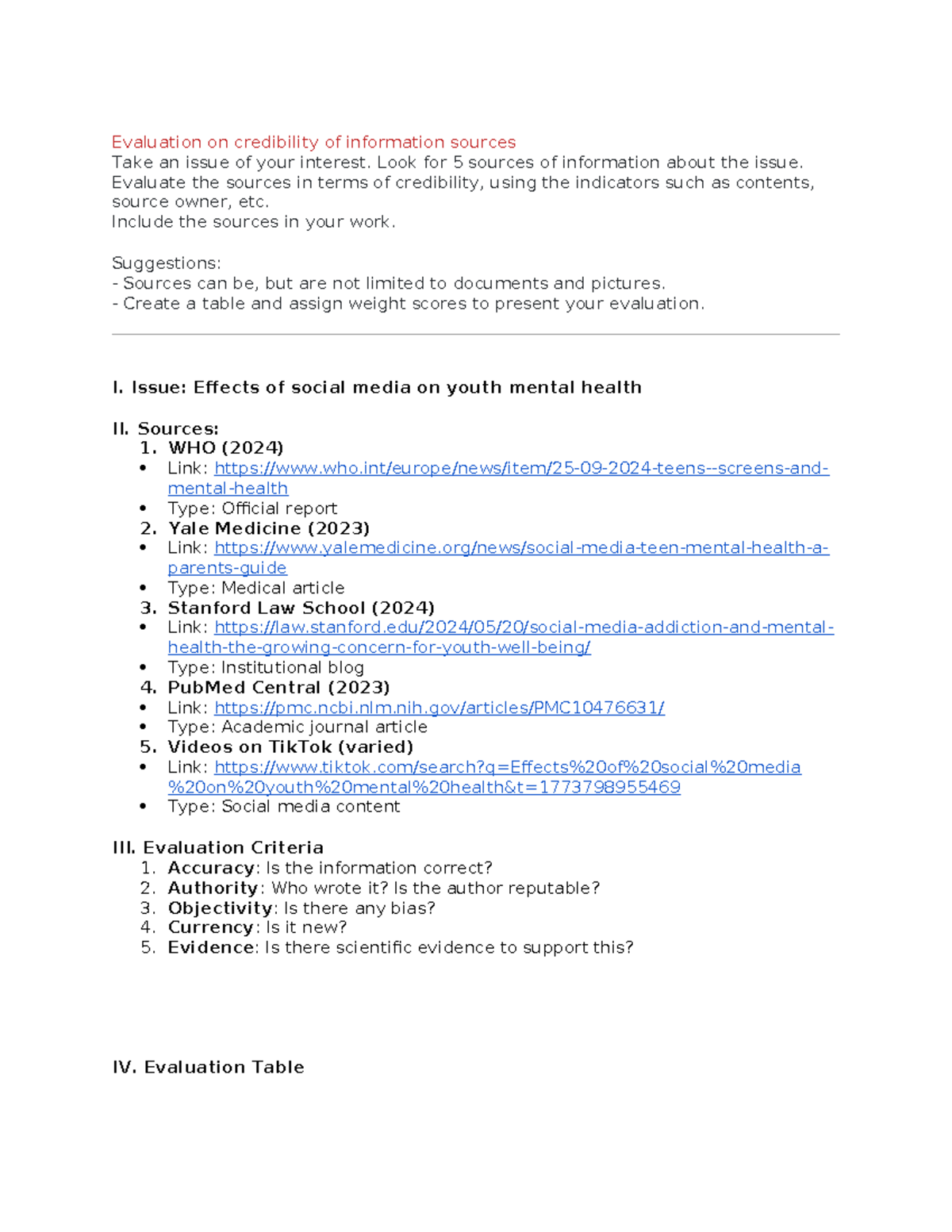 Evaluation of Information Sources on Social Media's Impact on Youth ...