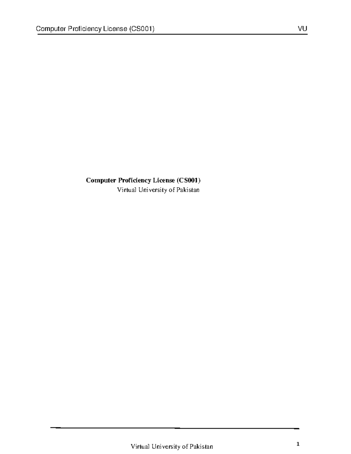 CS001 Final Exam Handouts: Computer Proficiency License Overview - Studocu