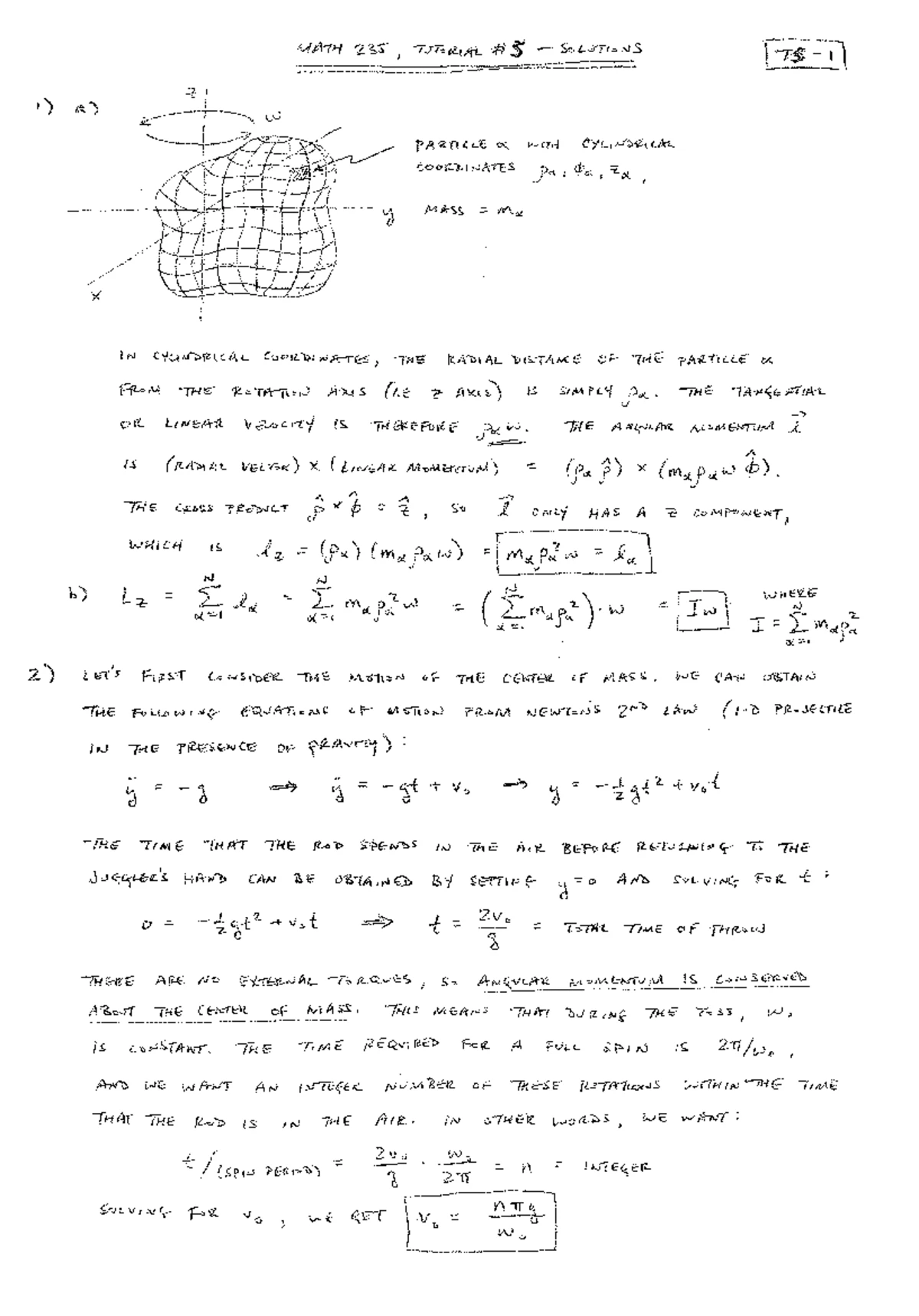 MATH235 Tutorial 4 - Practice Questions & Problem Solutions - Studocu