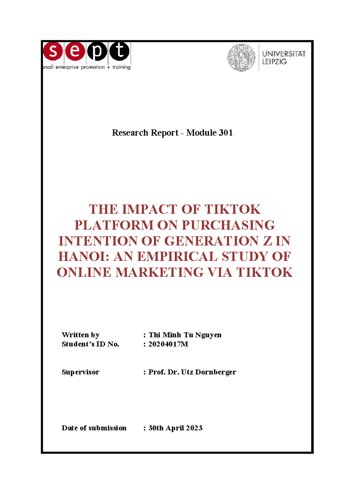 Research Report - Module 301: TikTok's Influence on Gen Z Buying ...