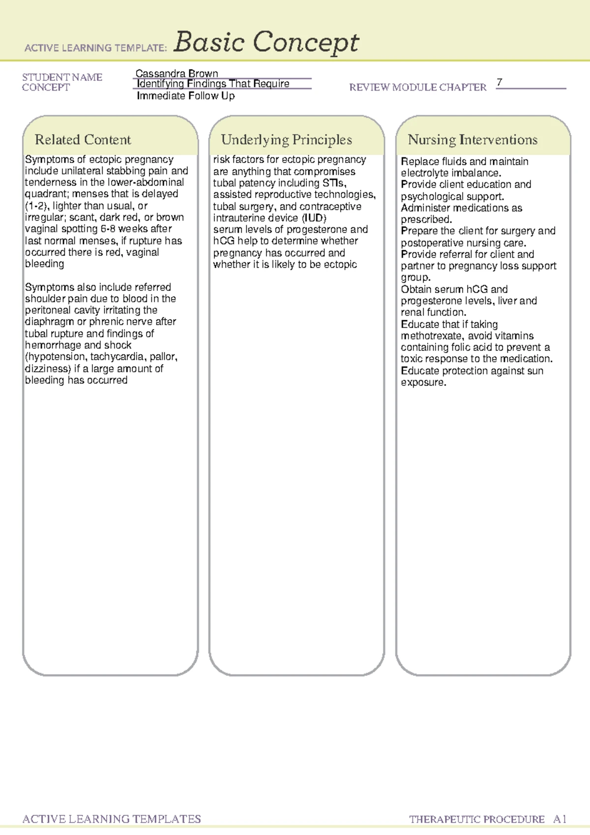 Analyzing Priority Findings to Address - STUDENT NAME DISORDER/DISEASE ...