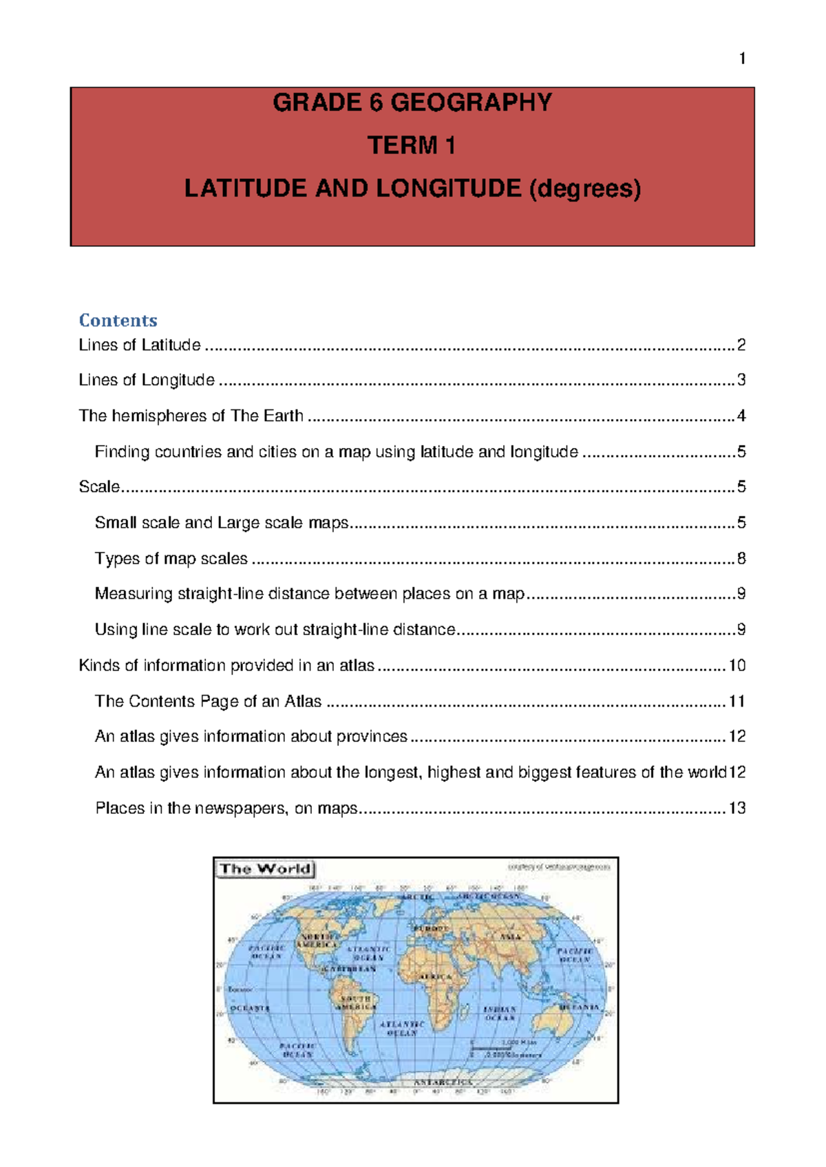 Grd-6-Geog-T1-2020-Latitude-Longitude-Scale-Atlas-Guide - Studocu