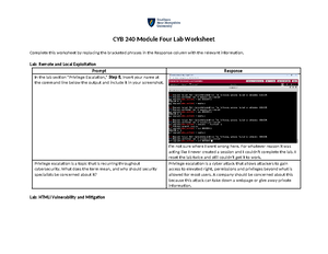 CYB 220 week 6 project - none - CYB-220-T4117 - A. B. C. A. To allow ...