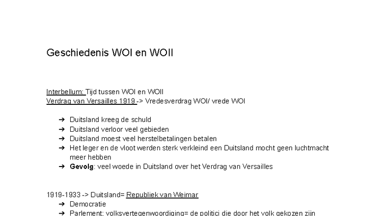 Geschiedenis van WOI en WOII: Interbellum en de Opkomst van Fascisme ...