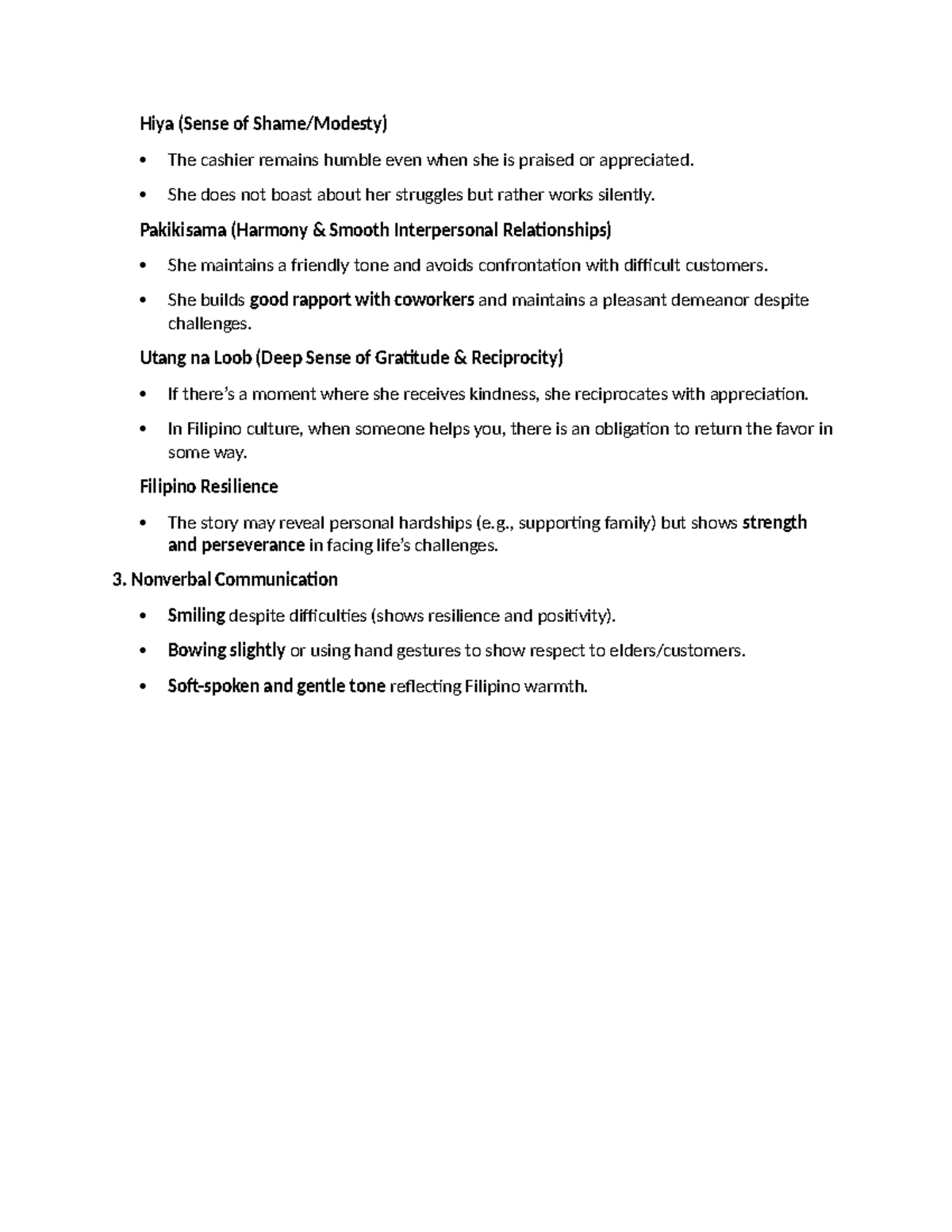 Hiya: Exploring Filipino Values in Customer Service Interactions - Studocu