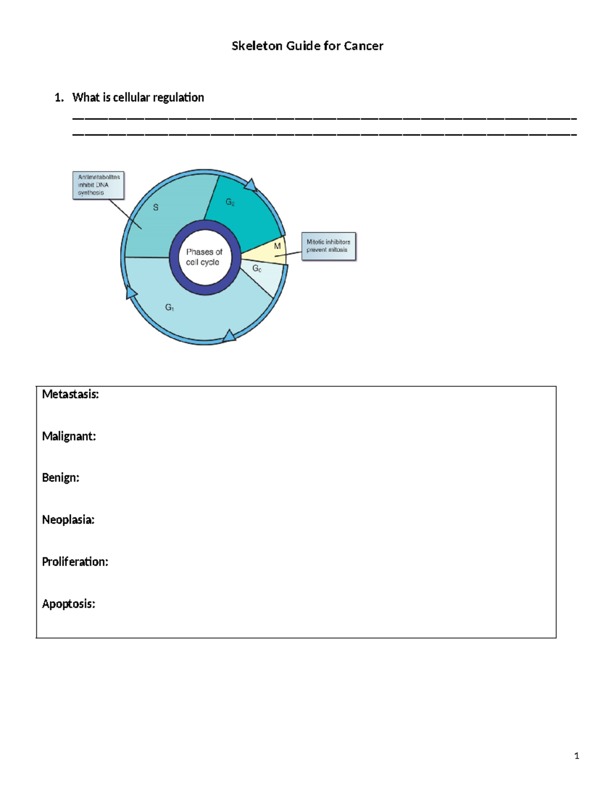 Cancer Study Guide: Key Concepts and Terminology - Studocu