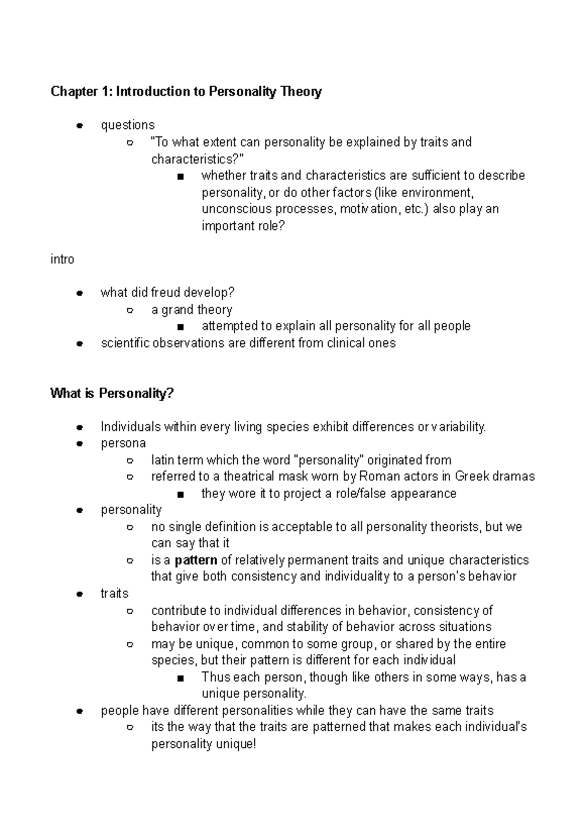 [THEO 12] Chapter 1: Key Concepts in Personality Theory and Research ...