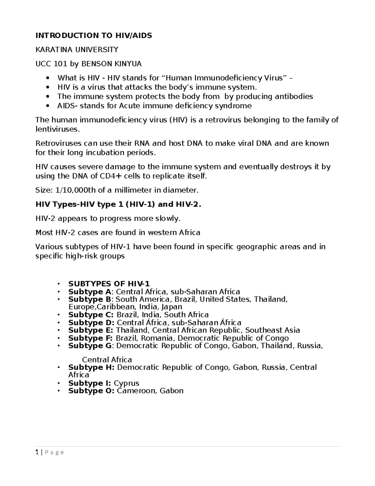 HIV/AIDS Overview: Structure, Life Cycle & Immune Effects - UCC 101 ...