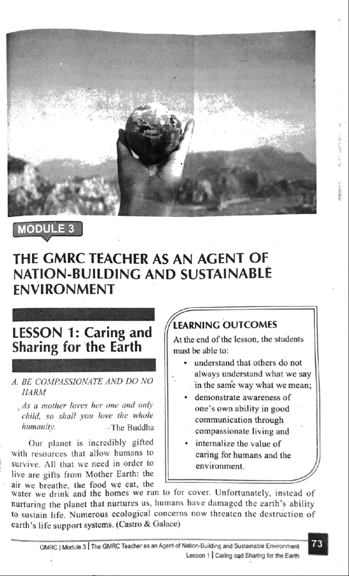 GMRC 3: Caring and Sharing for a Sustainable Environment Lesson 1 - Studocu