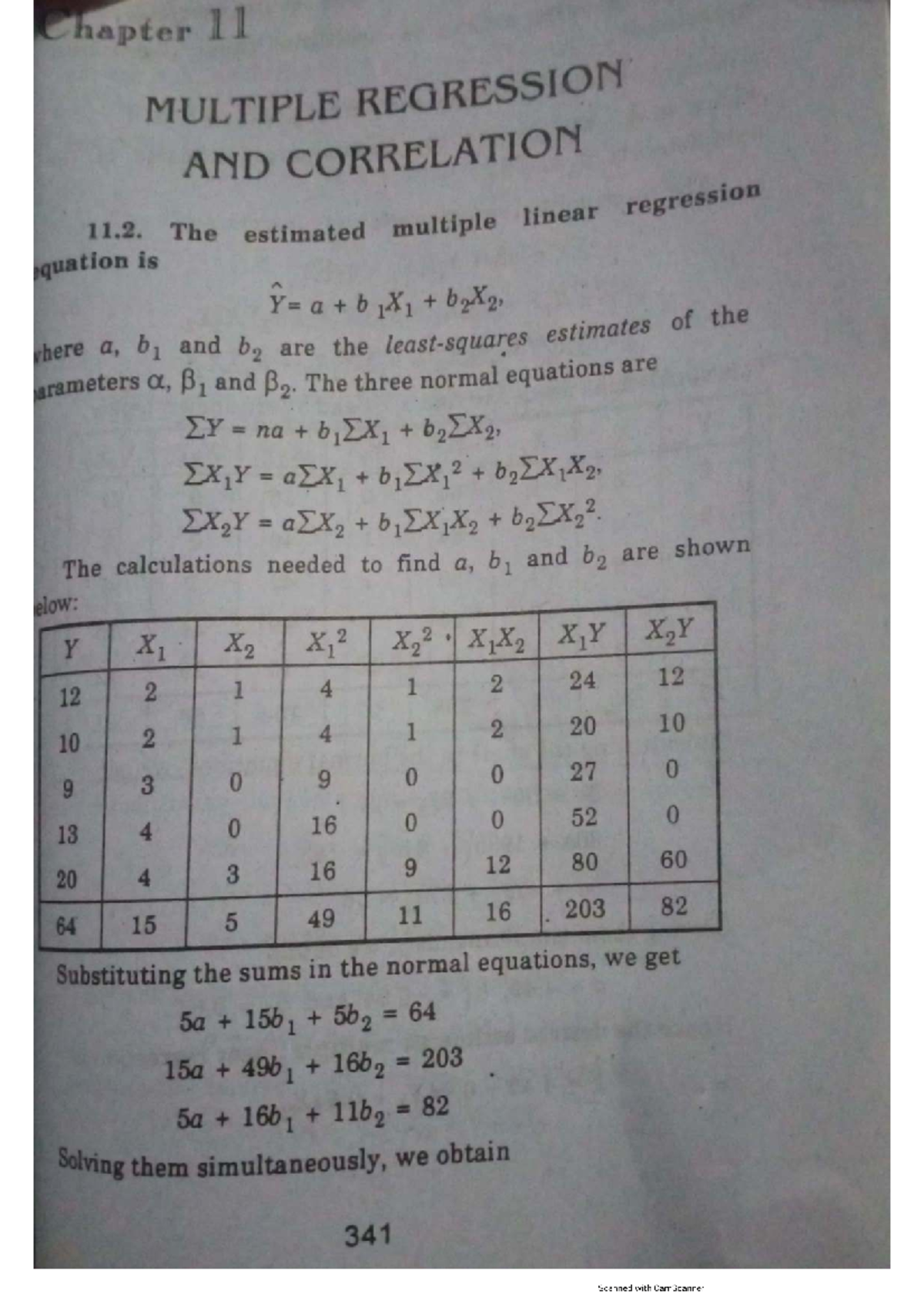 Chapter 11: Multiple regression and correlation analysis (STAT 250314) - Studocu