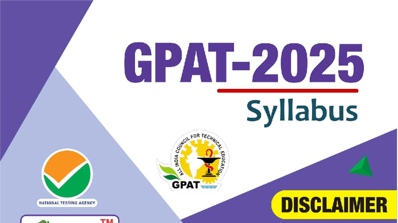 GPAT-2025 Syllabus: Comprehensive Overview of Chemistry Topics - Studocu