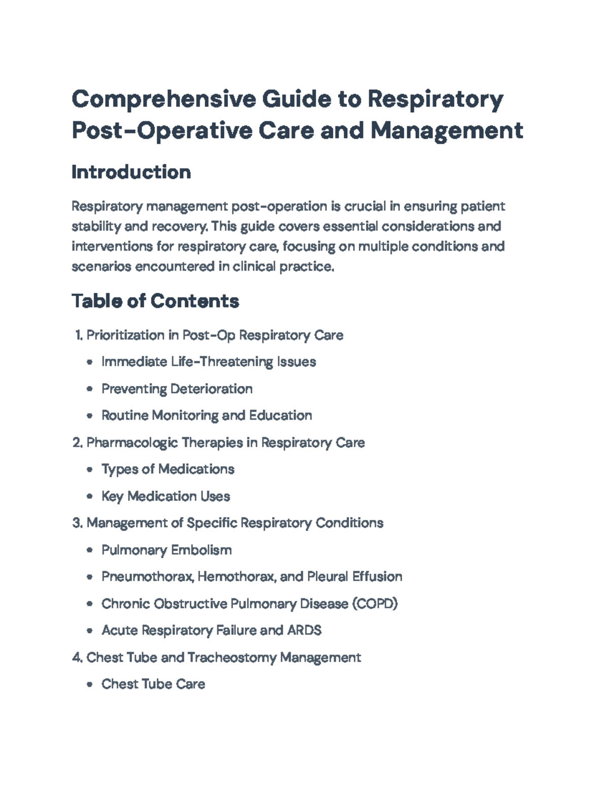 Post-Operative Respiratory Care: Comprehensive Management Guide ...