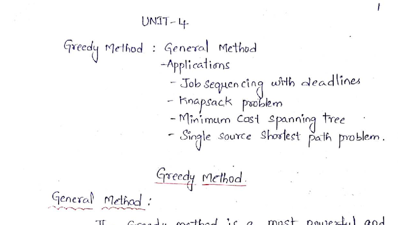 ADA Unit IV Study Notes CSE(DS) 2025-2026 - Studocu