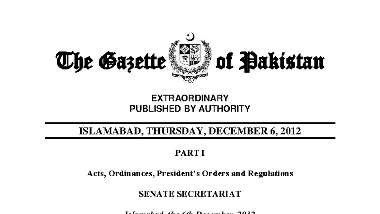 Intellectual Property Organization of Pakistan Act, 2012 - Notes (LLB ...