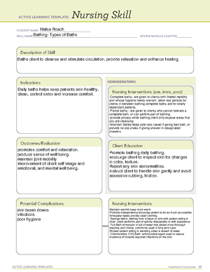 Nursing Skill Sterile Technique - ACTIVE LEARNING TEMPLATES Nursing ...