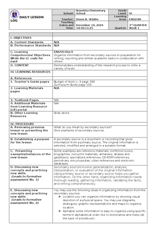 MODULE FOR GRADE 6 ENGLISH QUARTER 1 WEEK 1 TO 4 AND ENGLISH MELC ...