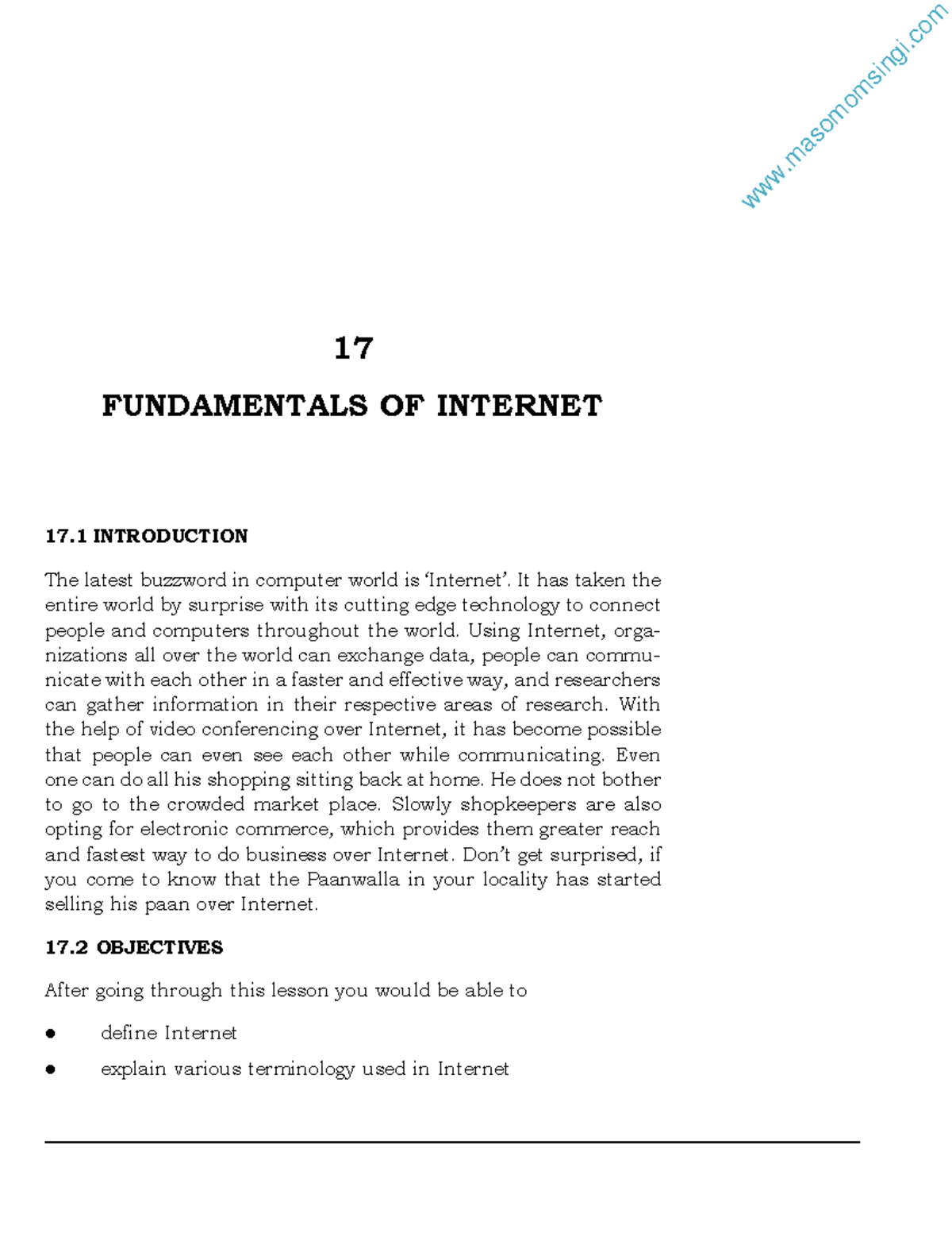 Fundamentals of Internet: Key Concepts and Historical Overview (323 ...