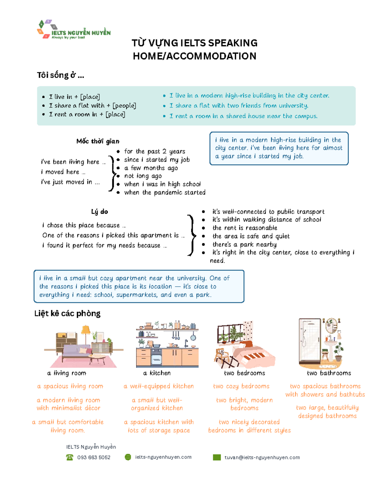Nâng Cấp Từ Vựng IELTS Speaking - Home Accommodation - Studocu