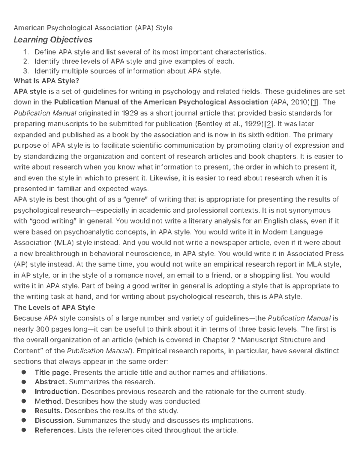 Writing an APA-Style Research Report: Guidelines and Structure - 1. 2 ...