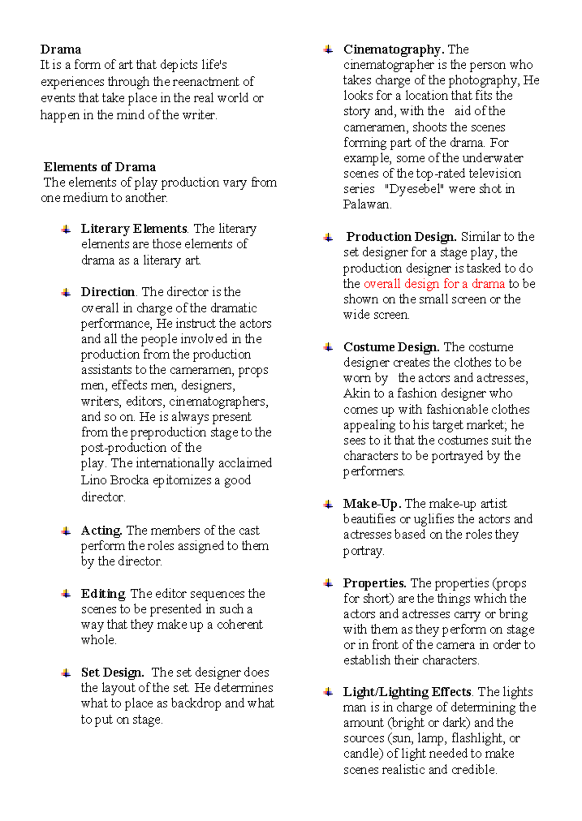 ART APPRECIATION: Exploring the Elements of Drama and Prose - Studocu