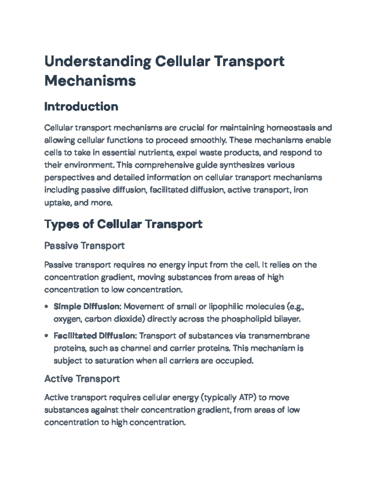 Understanding Cellular Transport Mechanisms: A Comprehensive Guide ...
