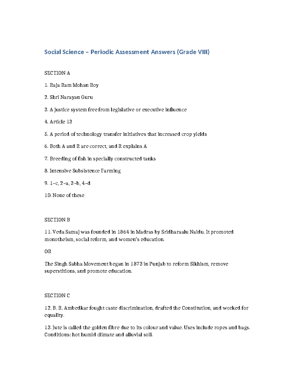 Social Science PA2 Assessment Answers and Key Concepts - Studocu