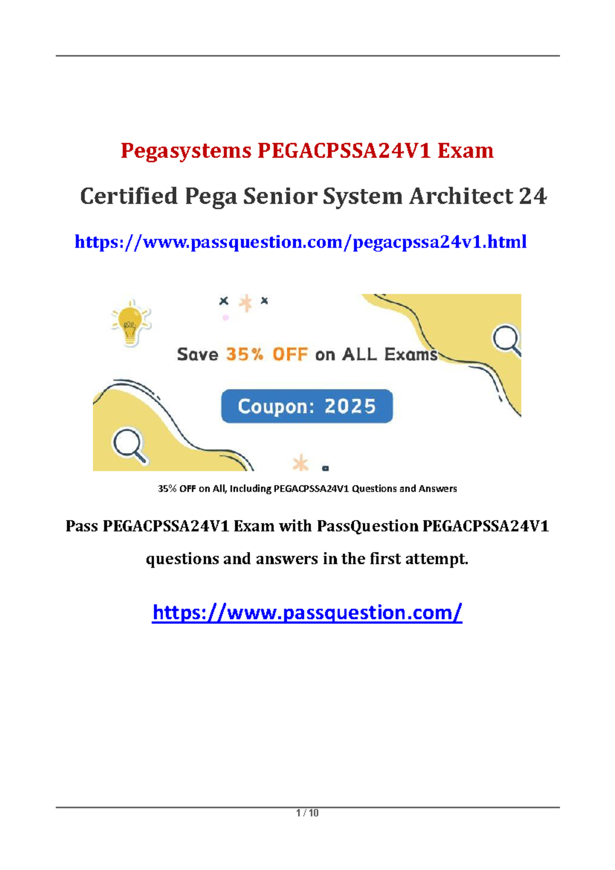 Pega Senior System Architect 24 PEGACPSSA24V1 Exam Study Guide - Studocu