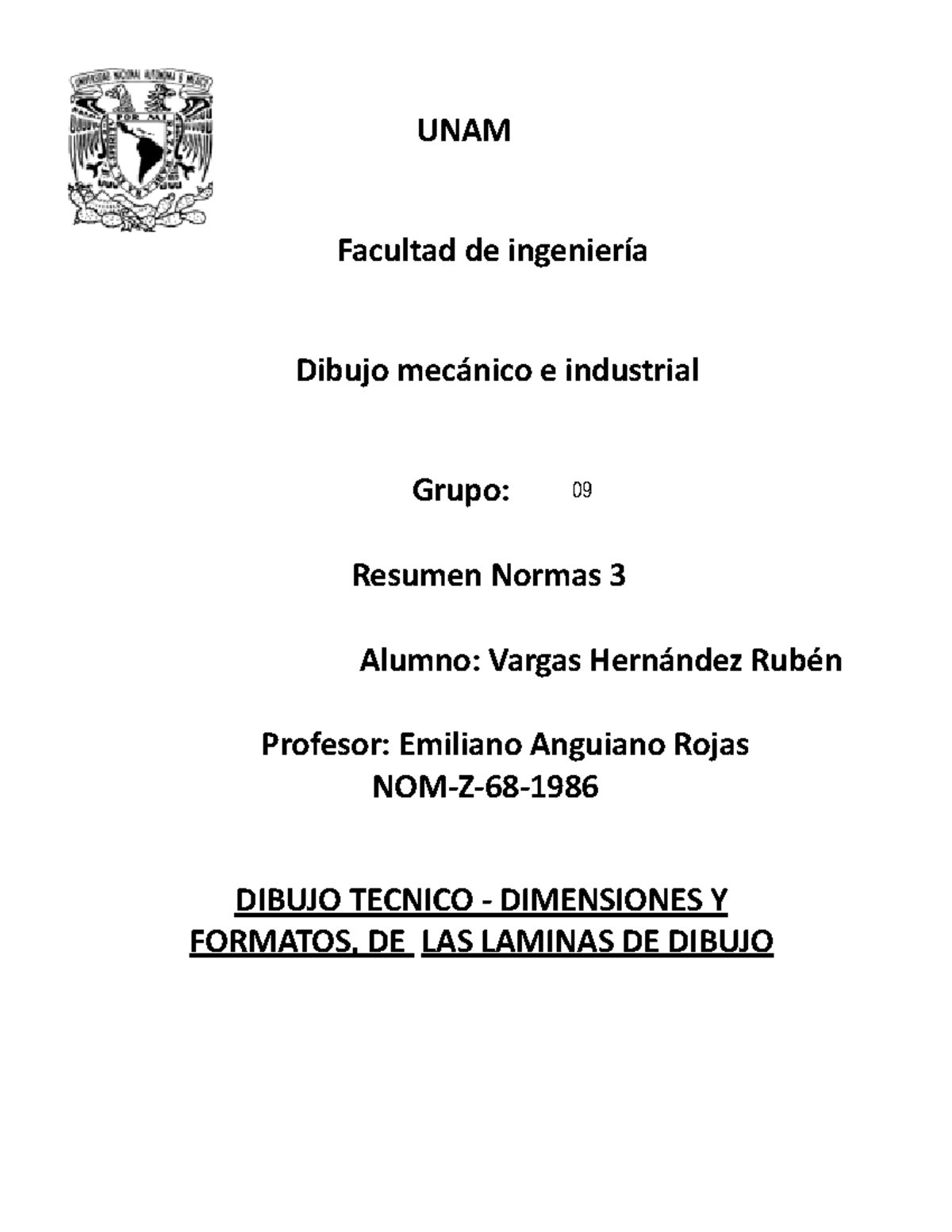 Resumen Fasc Ã culo3 Vargas Hern Ã¡ndez Rub Ã©n - UNAM Facultad de ingeniería Dibujo mecánico e ...