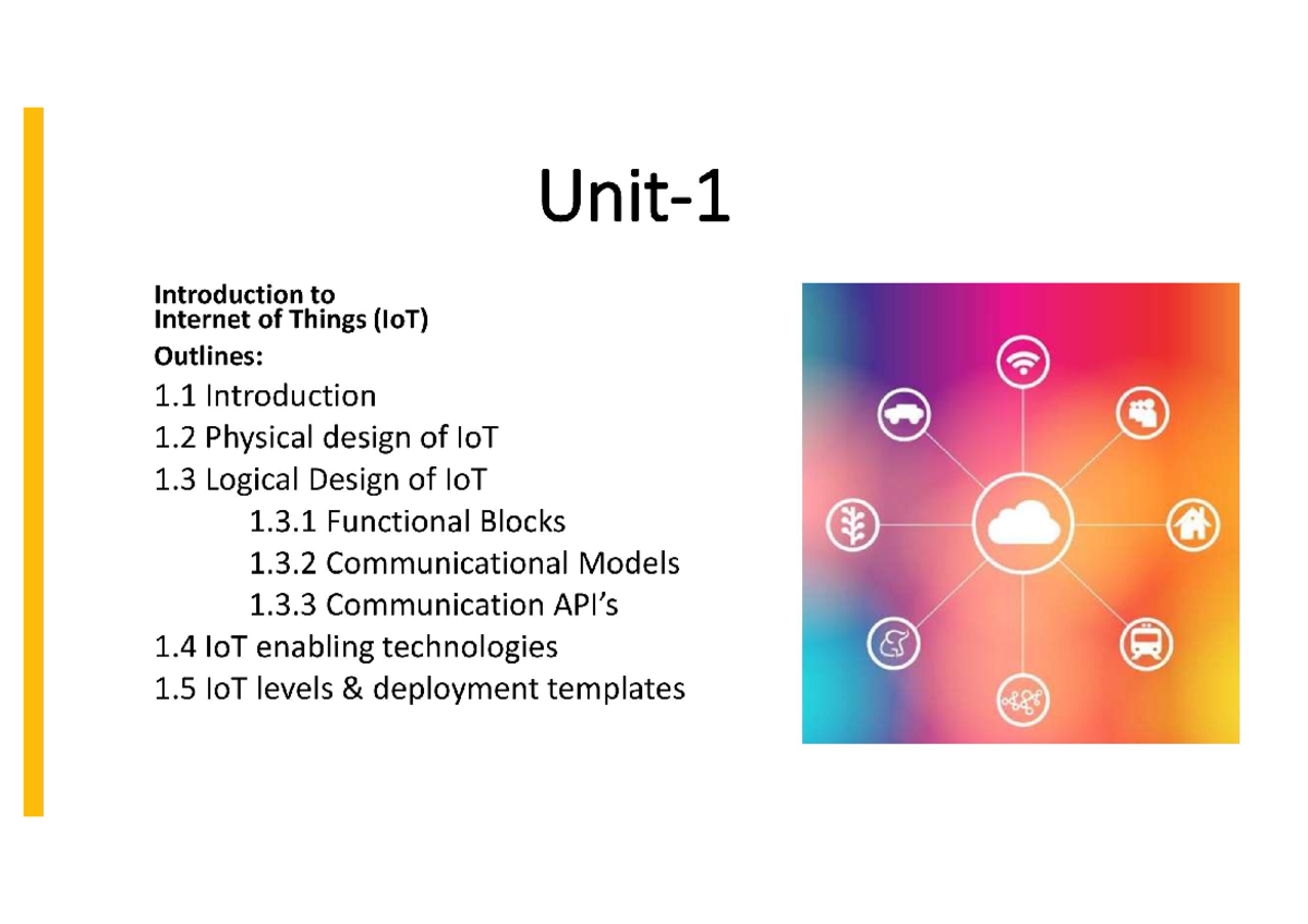 IoT Unit 1 Notes: Overview of Internet of Things Concepts and Designs ...