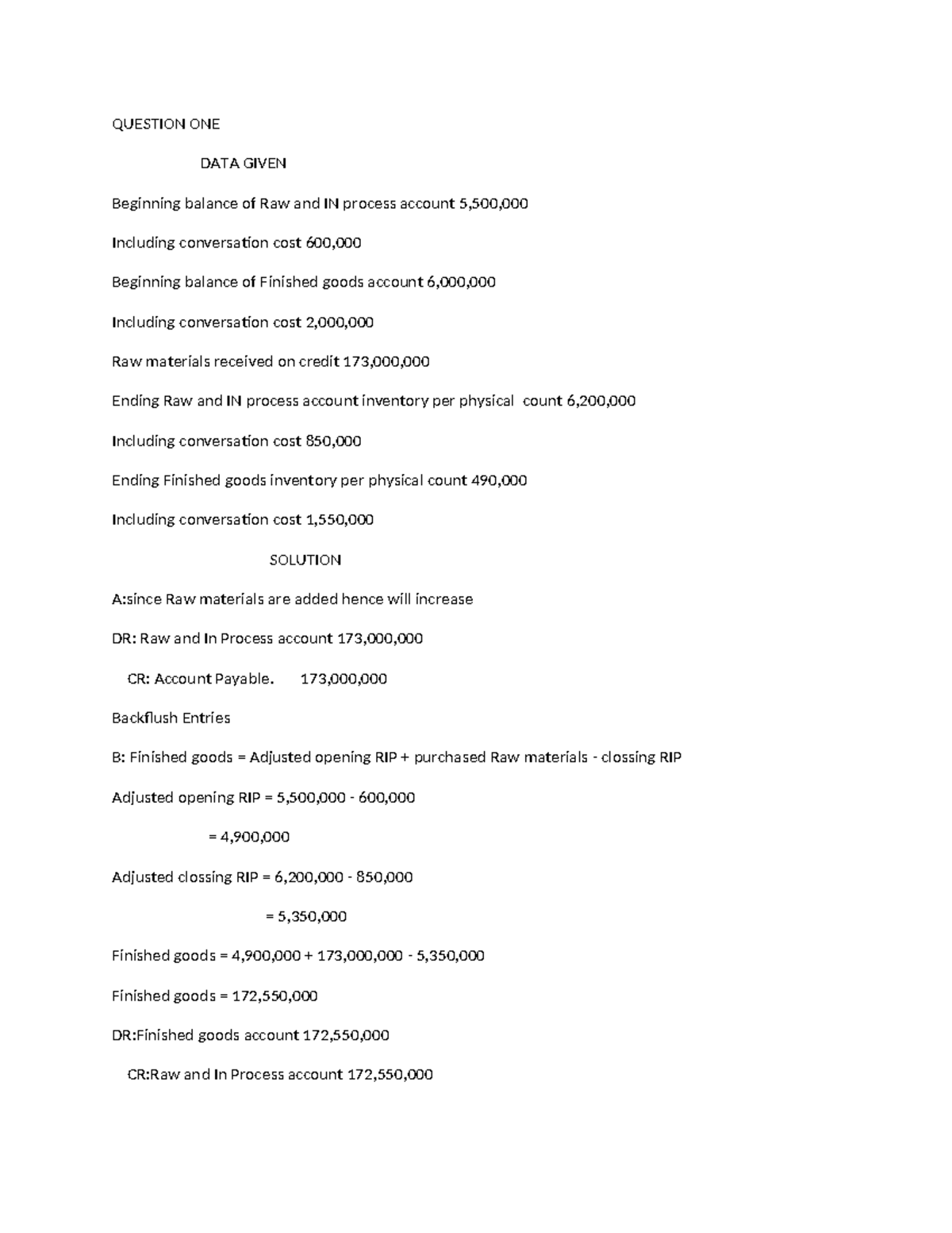 123 - Journal Entries for Raw and Finished Goods Accounting - Studocu