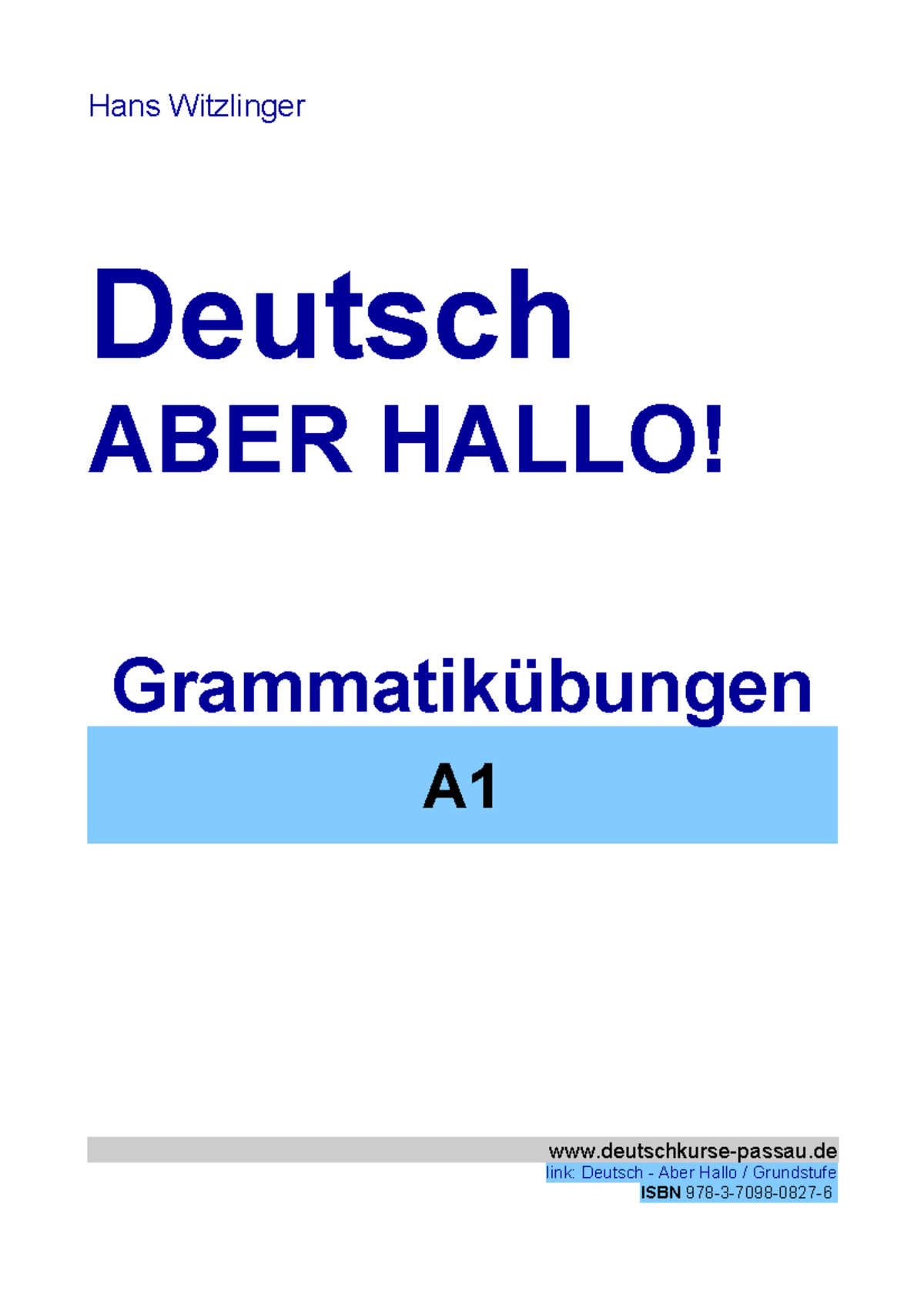 Deutsch A1: Grammatikübungen und Übungen zu Wortstellung und Verben ...