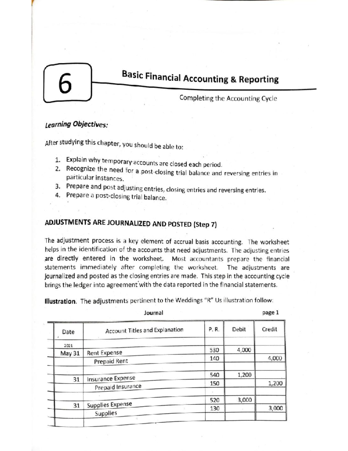 Chapter 6 - Lecture Notes: Completing the Accounting Cycle in Financial ...