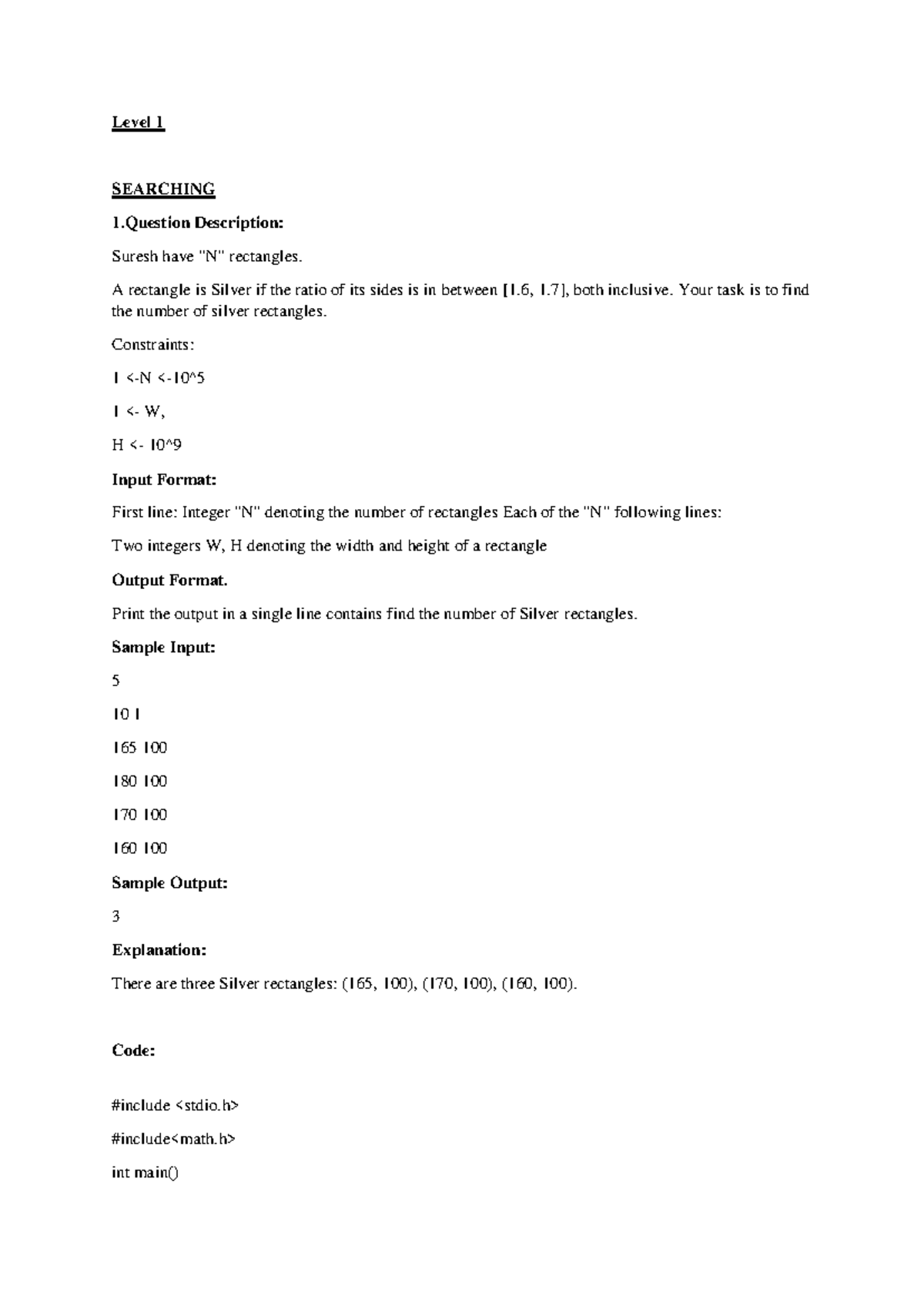 Data Structures Exam - Problem Solving for Silver Rectangles and More - Studocu