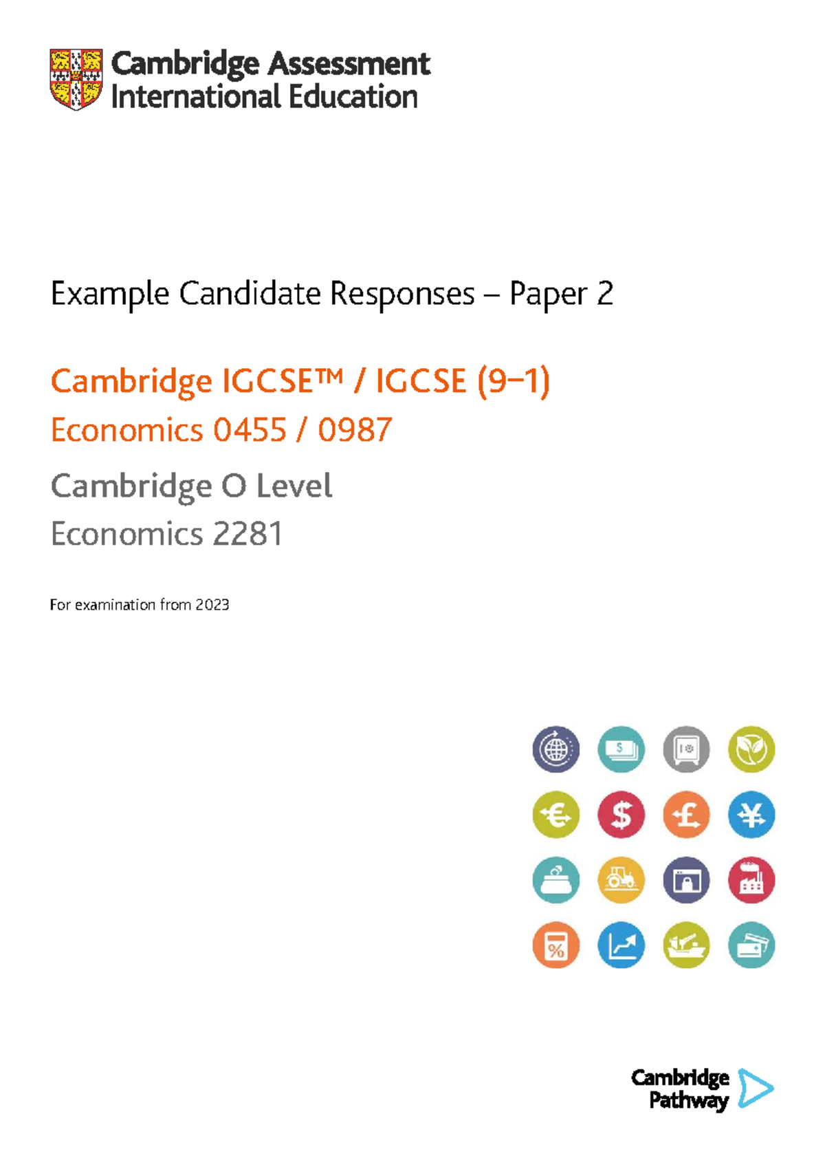 Example Candidate Responses Paper 2 for Cambridge IGCSE Economics 0455 ...