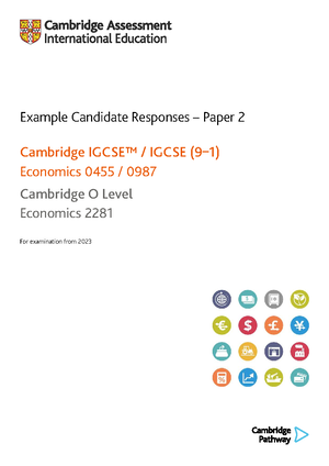 Cambridge IGCSE Economics 0455 Syllabus Overview for 2023-2025 - Studocu