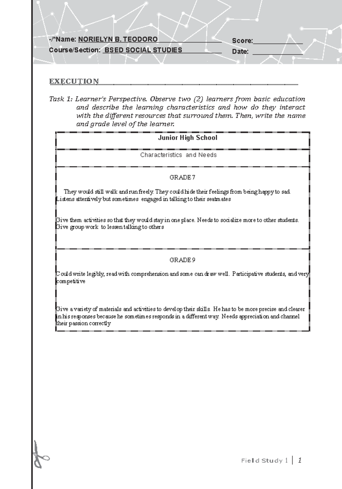**BSED Social Studies: Chapter 1.2 Learner Interaction & Environment ...