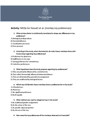 Dement and Kleitman Core Study Sheet AICE Psychology - Dement and ...