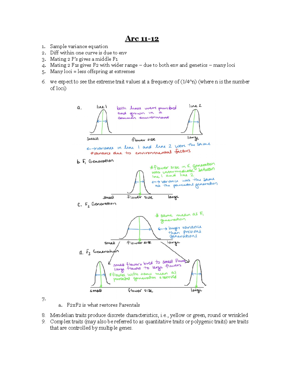 Nutshell Bio E2 - exam 2 prep - Arc 11- Sample variance equation Diff ...