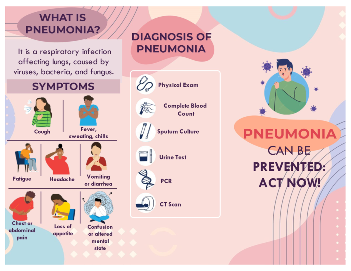 Pneumonia pamphlet - bs nursing - Studocu